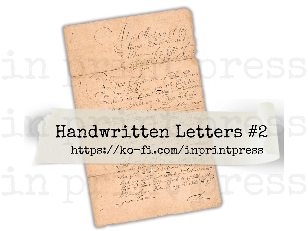 Handwritten Letters 2 | Vintage French Documents Digital | French ...
