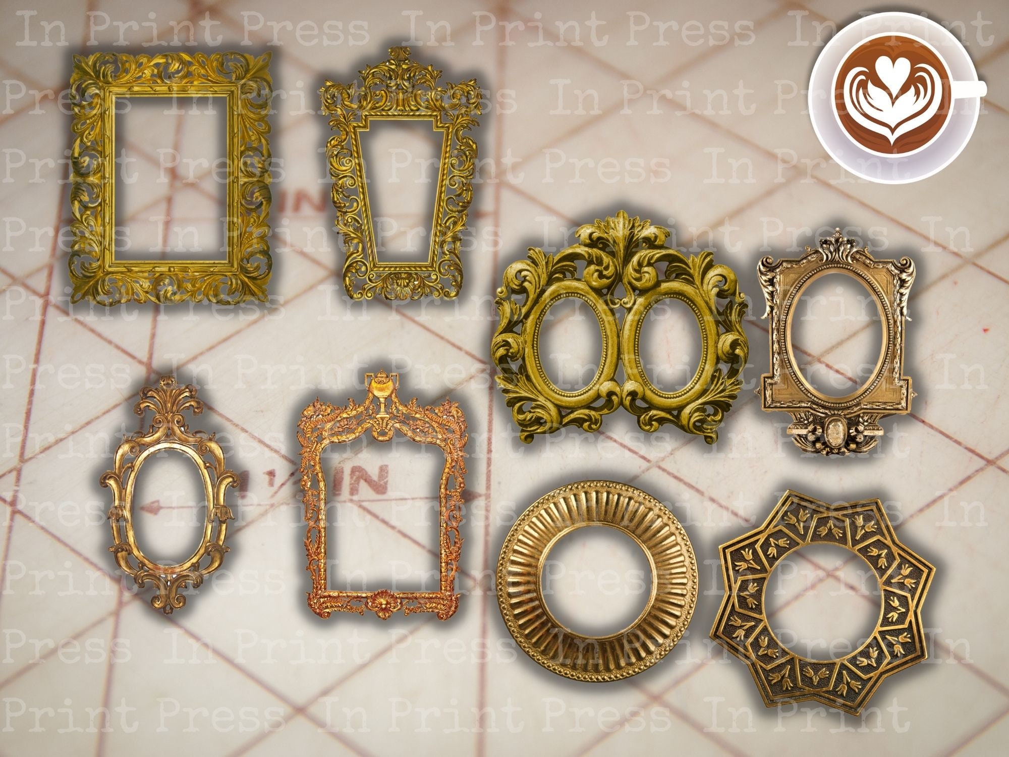 32 Digital Printable Vintage Frames Junk Journal Printable - Etsy