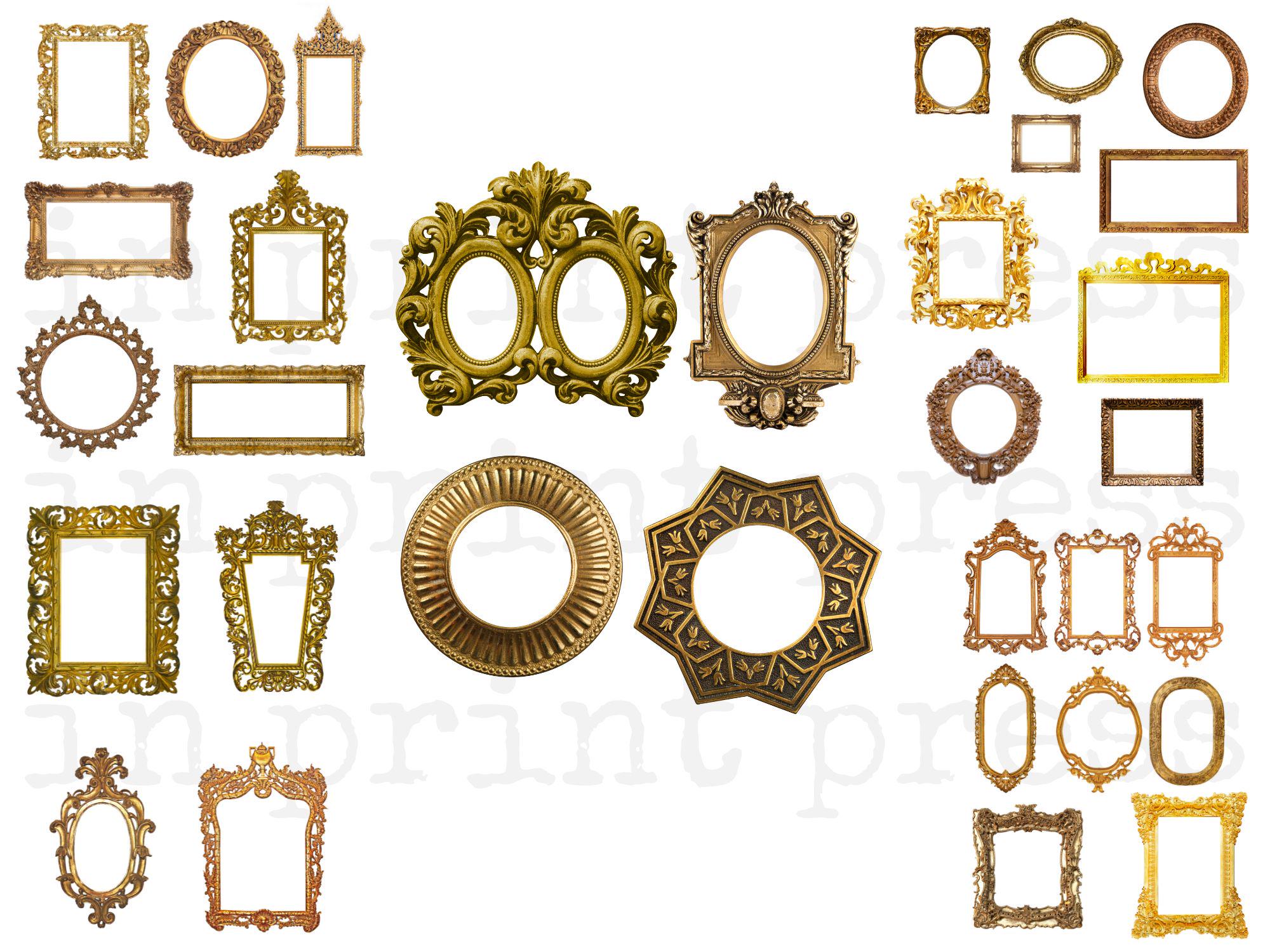 32 Digital Printable Vintage Frames | Junk Journal Printable Ephemera ...