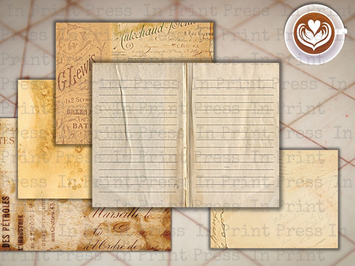 Signature Pages Digital Junk Journal Kit Double Pages Junk - Etsy