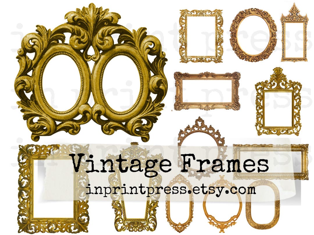 32 Digital Printable Vintage Frames | Junk Journal Printable Ephemera ...