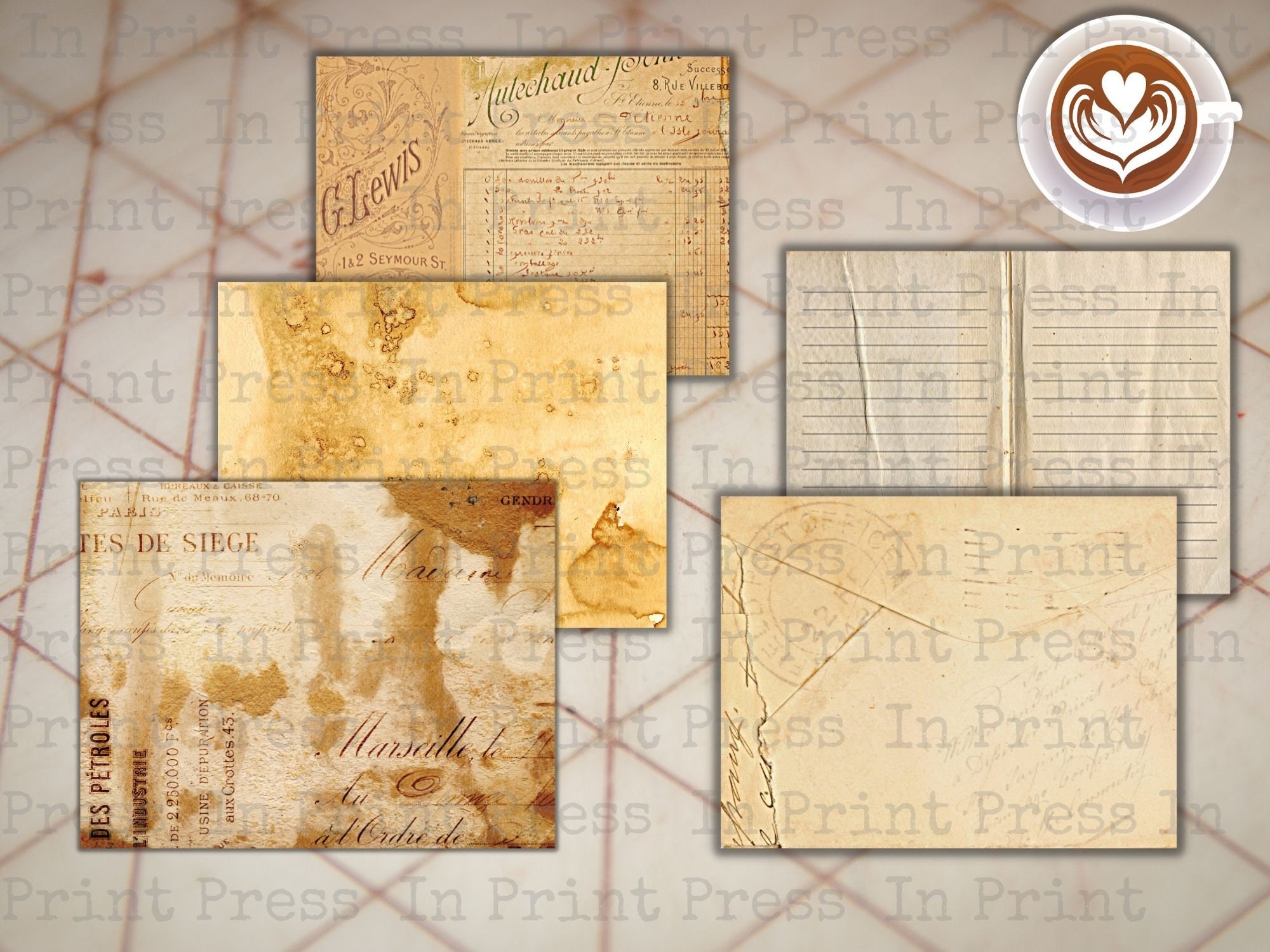 Signature Pages Digital Junk Journal Kit Double Pages Junk Journal ...