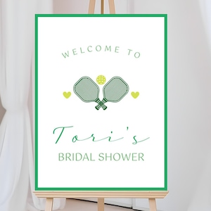 Editable Tennis Bridal Shower Welcome Sign, Tennis Party Sign, Perfect ...