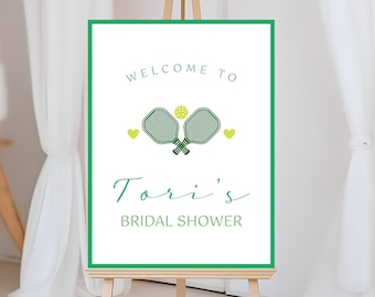 Editable Tennis Bridal Shower Welcome Sign, Tennis Party Sign, Perfect ...