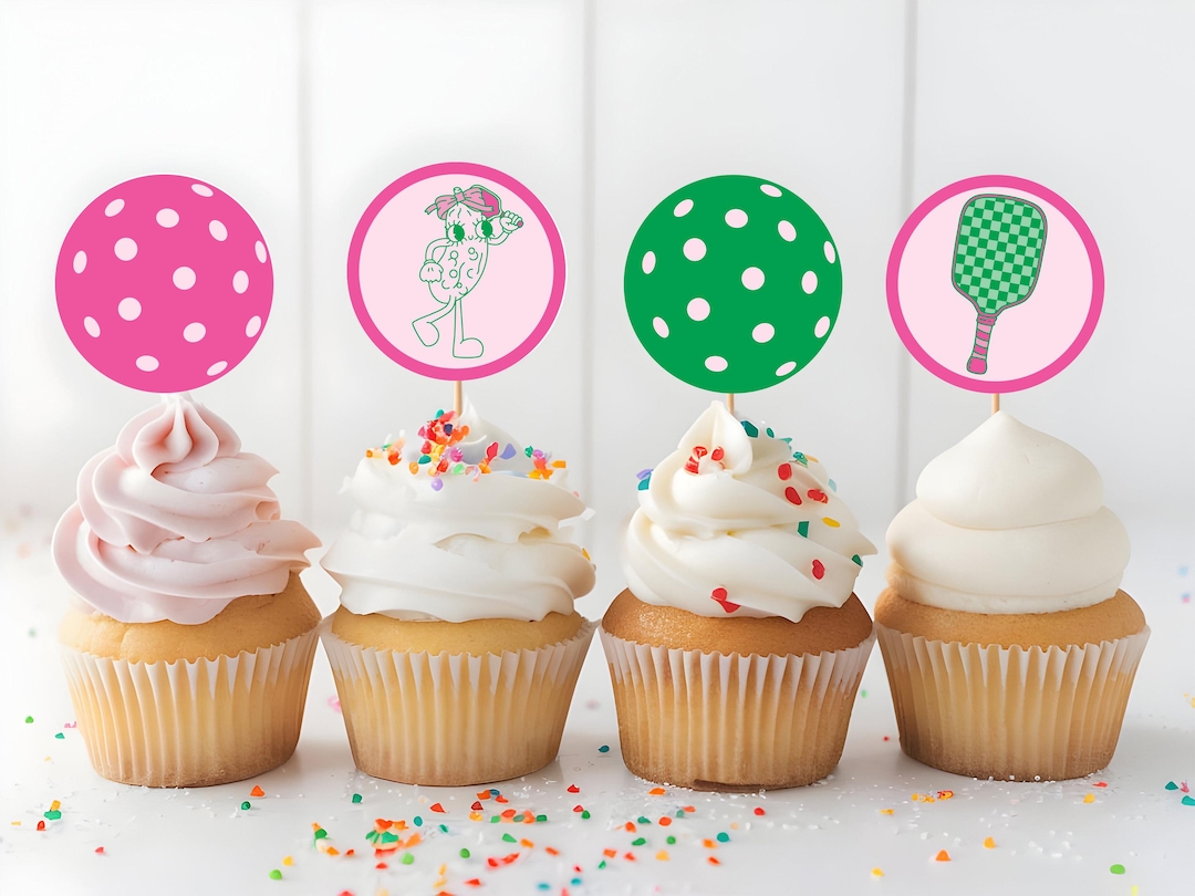 Girls Pickleball Birthday Cake Toppers, Instant Download, Printable ...
