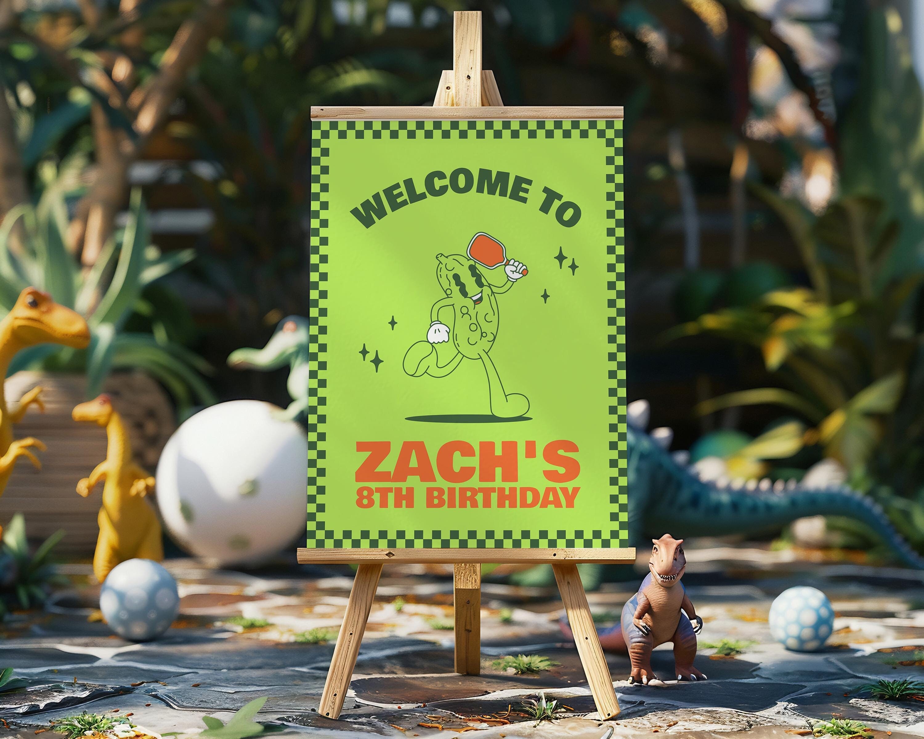 Editable Pickleball Birthday Party Welcome Poster 16x20, 18x24, 24x35 ...