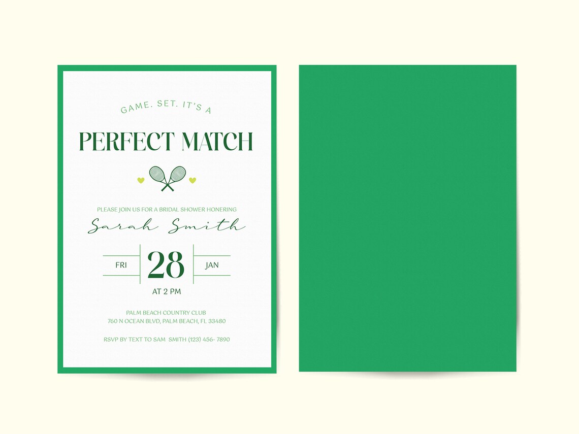 Editable Tennis Bridal Shower Invitation Tennis Invitation - Etsy
