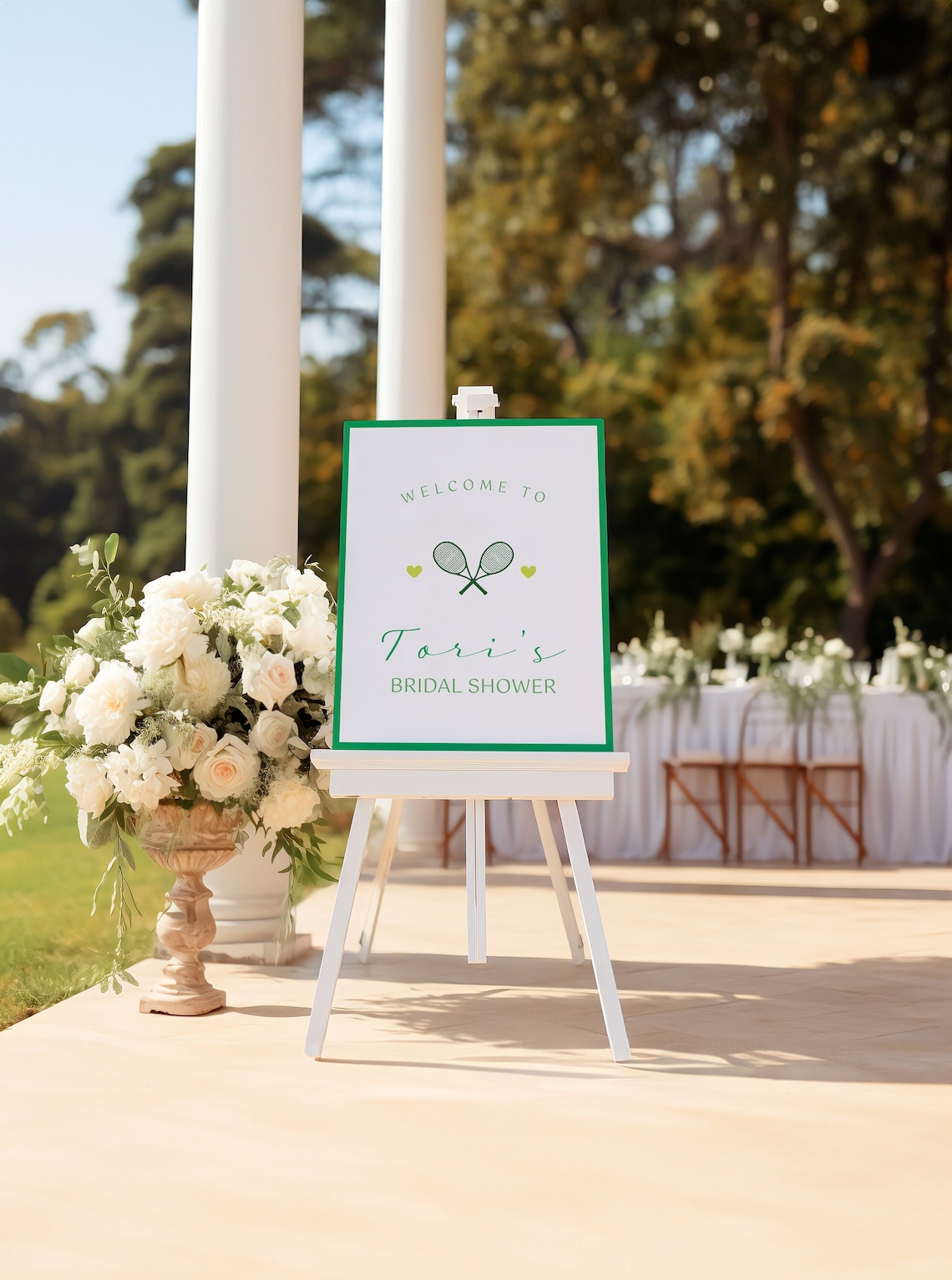 Editable Tennis Bridal Shower Welcome Sign, Tennis Party Sign, Perfect ...