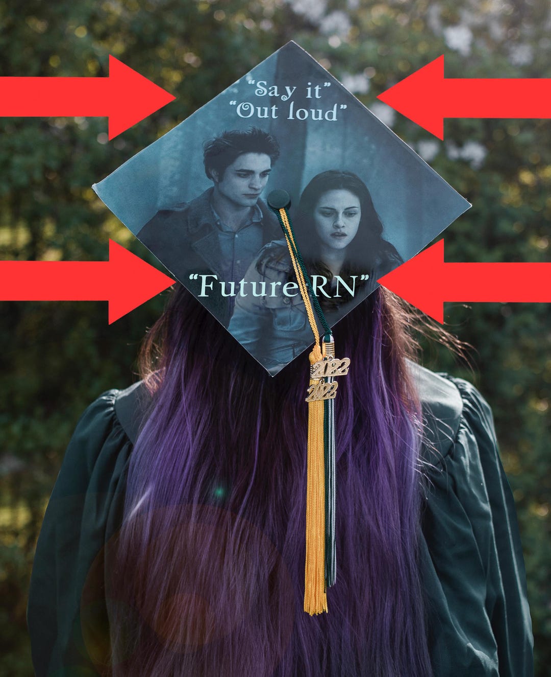 CUSTOMIZABLE - Printable Twilight Graduation Cap Cover & Decoration - Etsy
