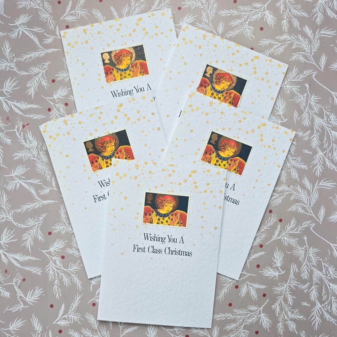 Have a First Class Christmas - Vintage 1998 Angel Stamp FREE P&P - Etsy