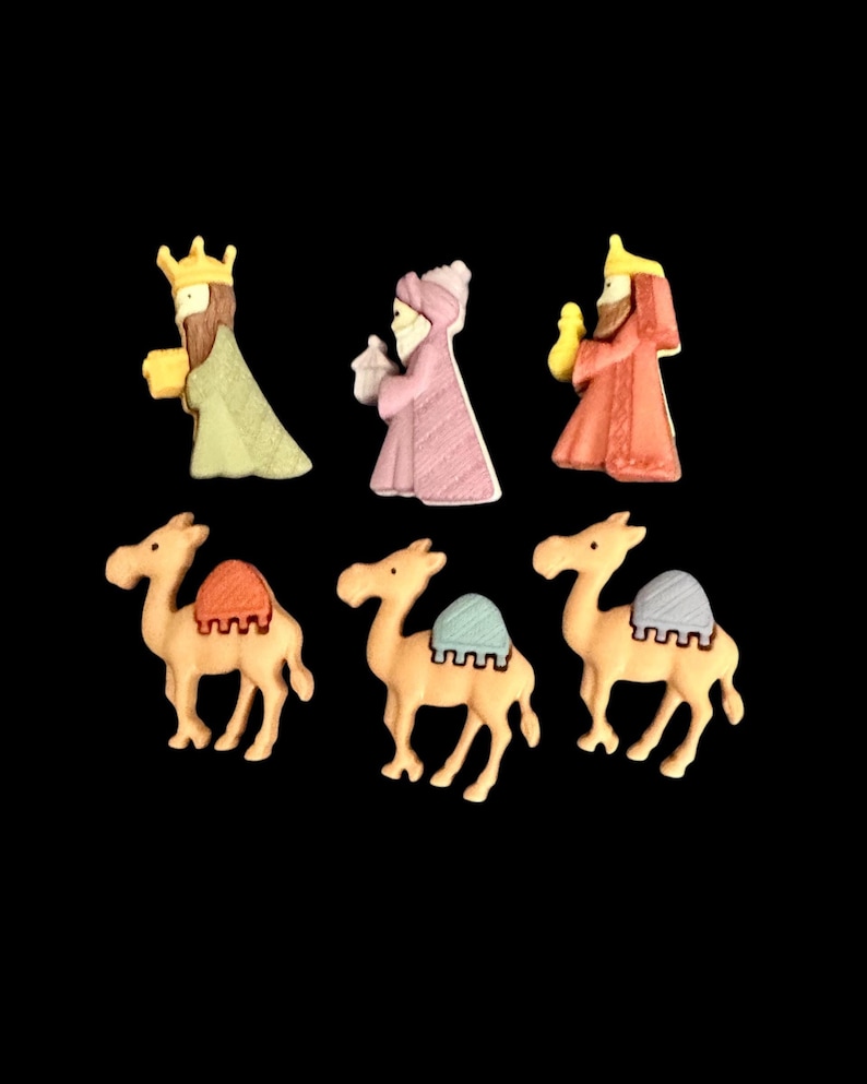 Shank Buttons - 3 Kings - Wise Men, Christmas With Camels - Etsy