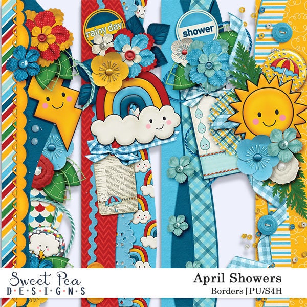 April Showers Border - Etsy