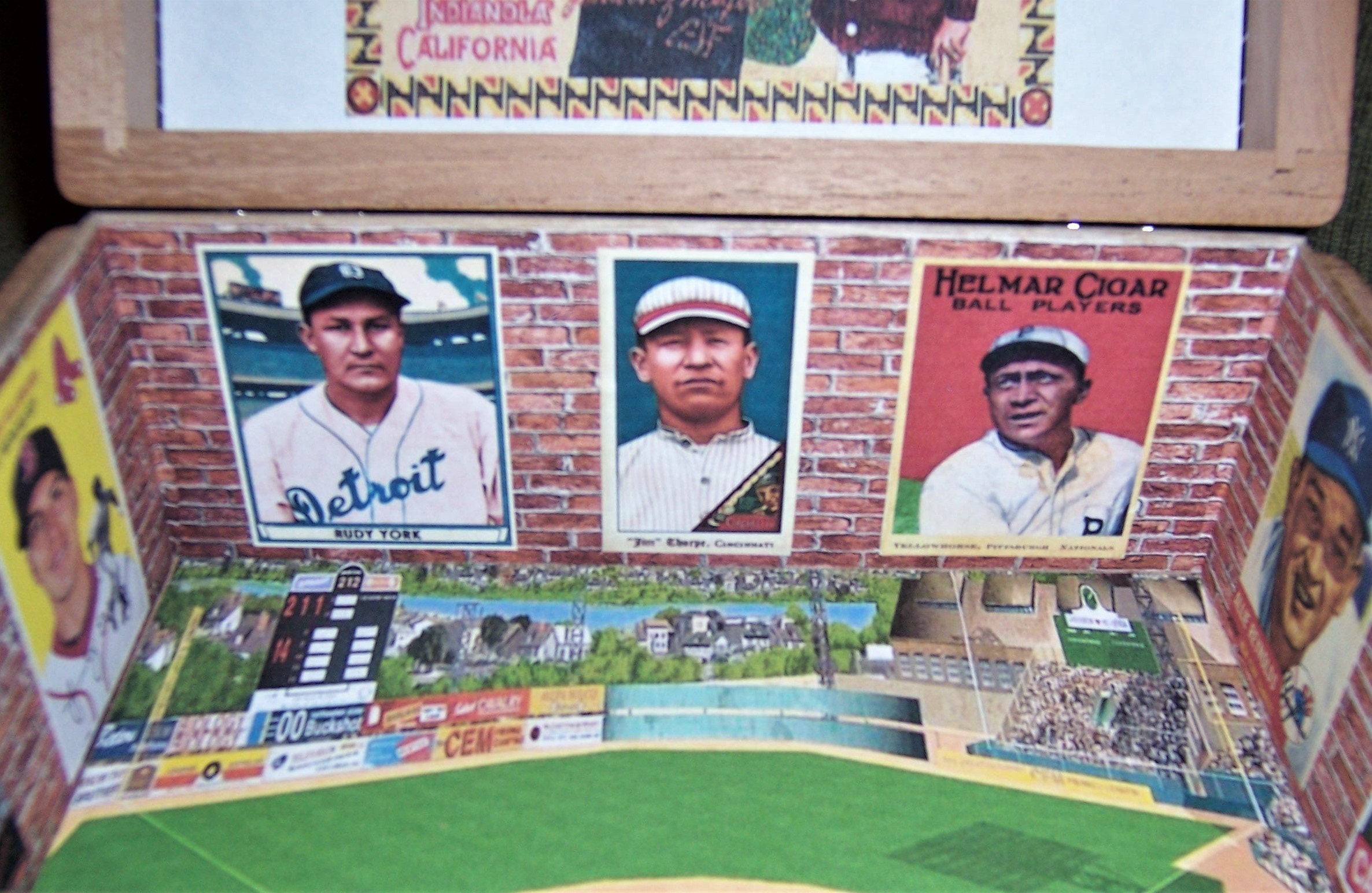 Native American Cigar Box Baseball Stadium - Etsy