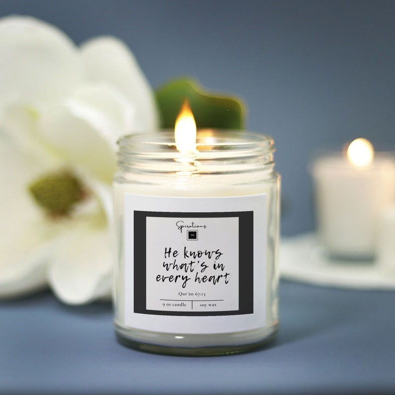Modern Quranic Candle – Verse 67:13, Hand Poured, 9 Oz., Stylish Home ...