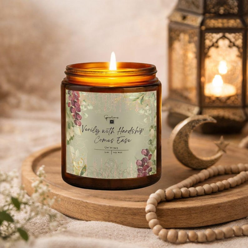 Islamic Candle Gift Idea Muslim Home Accessory Quran Verse Decor Item ...