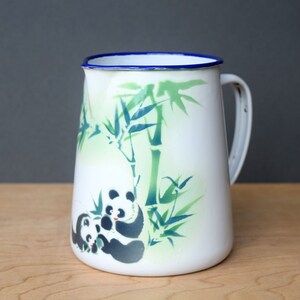 Vintage Panda Enamel Jug Peacock Enamelware Made in China - Etsy