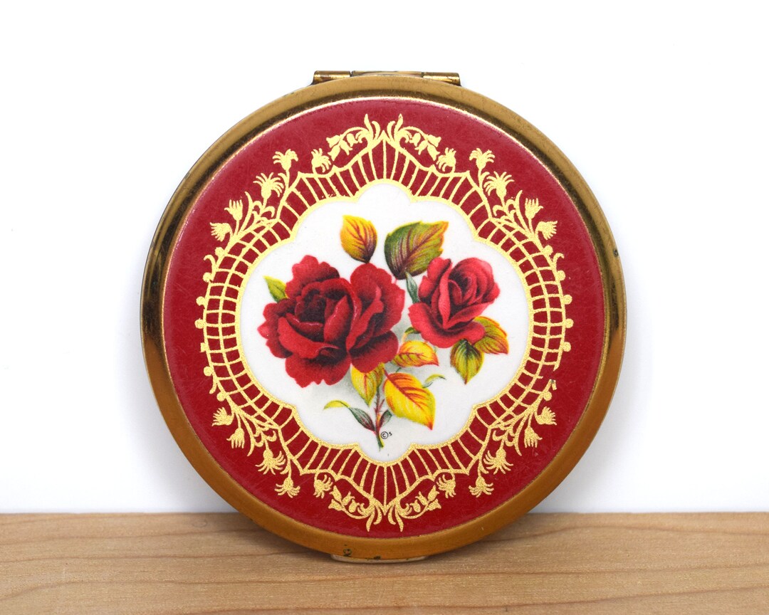 Stratton Compact Powder Case Red Roses - Etsy