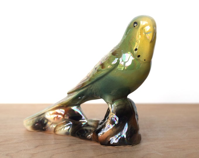 Vintage Keele Street Pottery KSP Budgie Ornament Budgerigar Bird ...