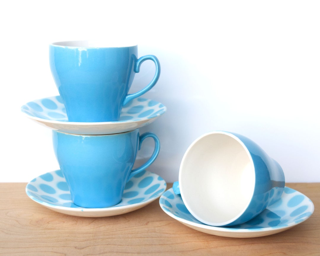 Vintage Tams Cups and Saucers Retro Polka Dot Spot Pattern - Etsy
