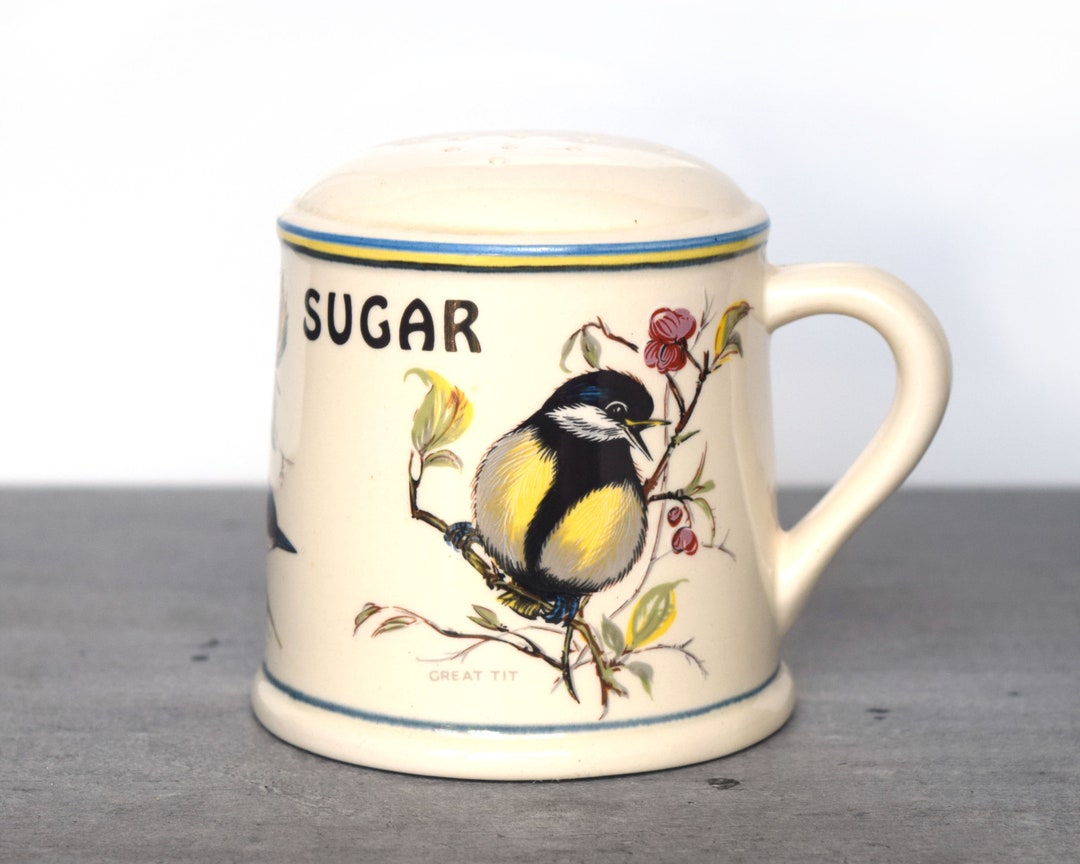 Vintage Bird Sugar Shaker Brixham Pottery Sugar Sifter Great Tit ...