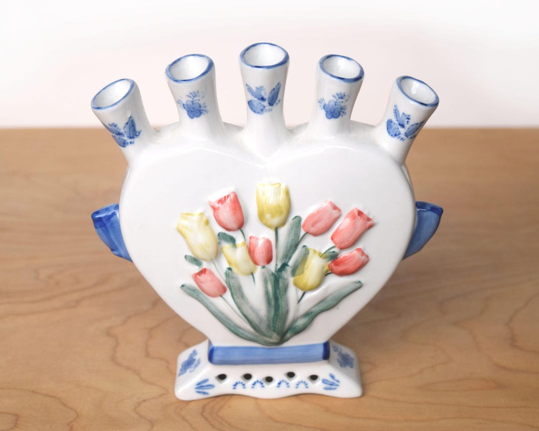 Delft Tulip Vase Royal Twickel Ter Steege Delftware Tulipiere - Etsy