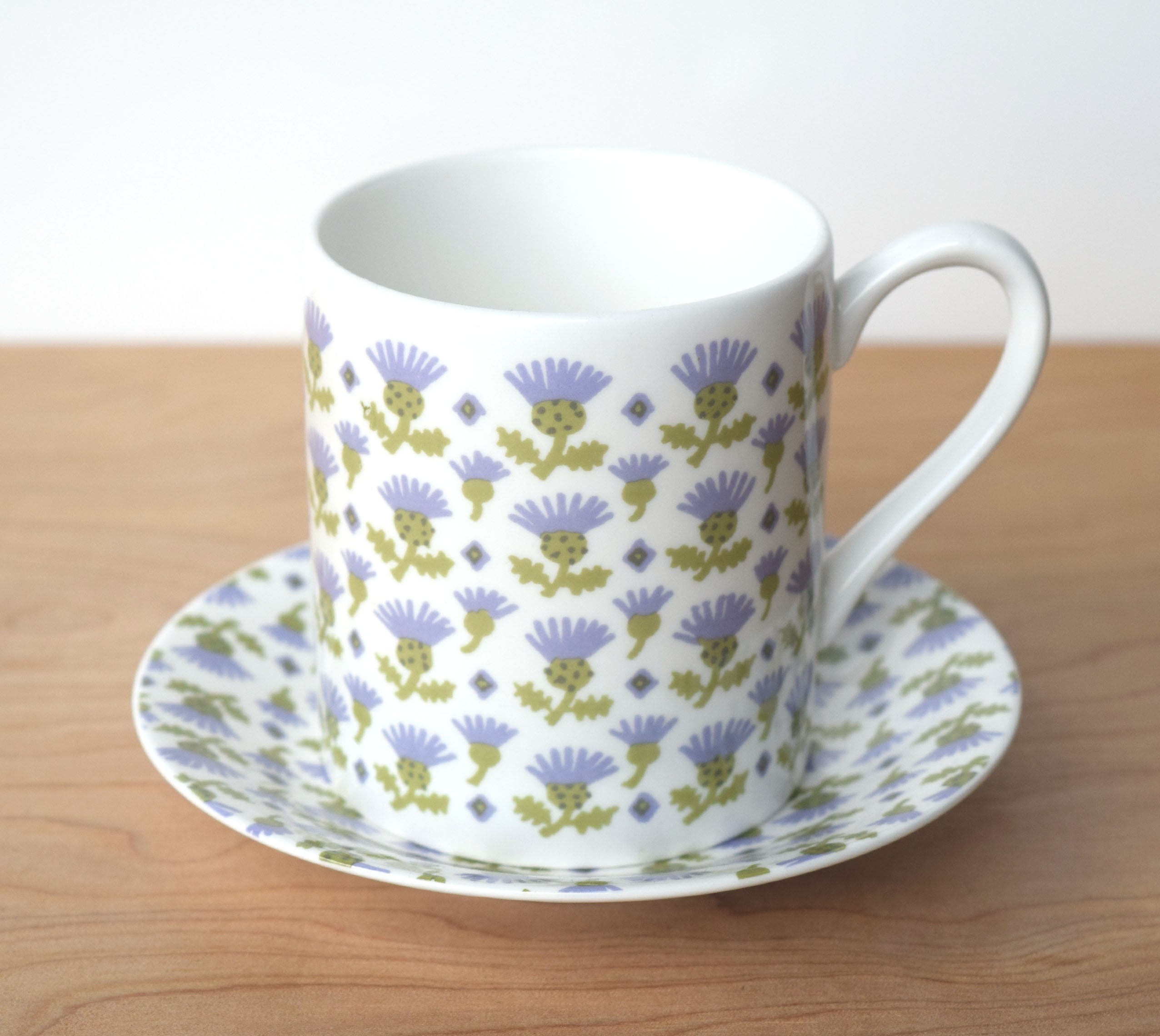 Vintage Pat Albeck Small Mug and Plate With Thistle Design - Etsy