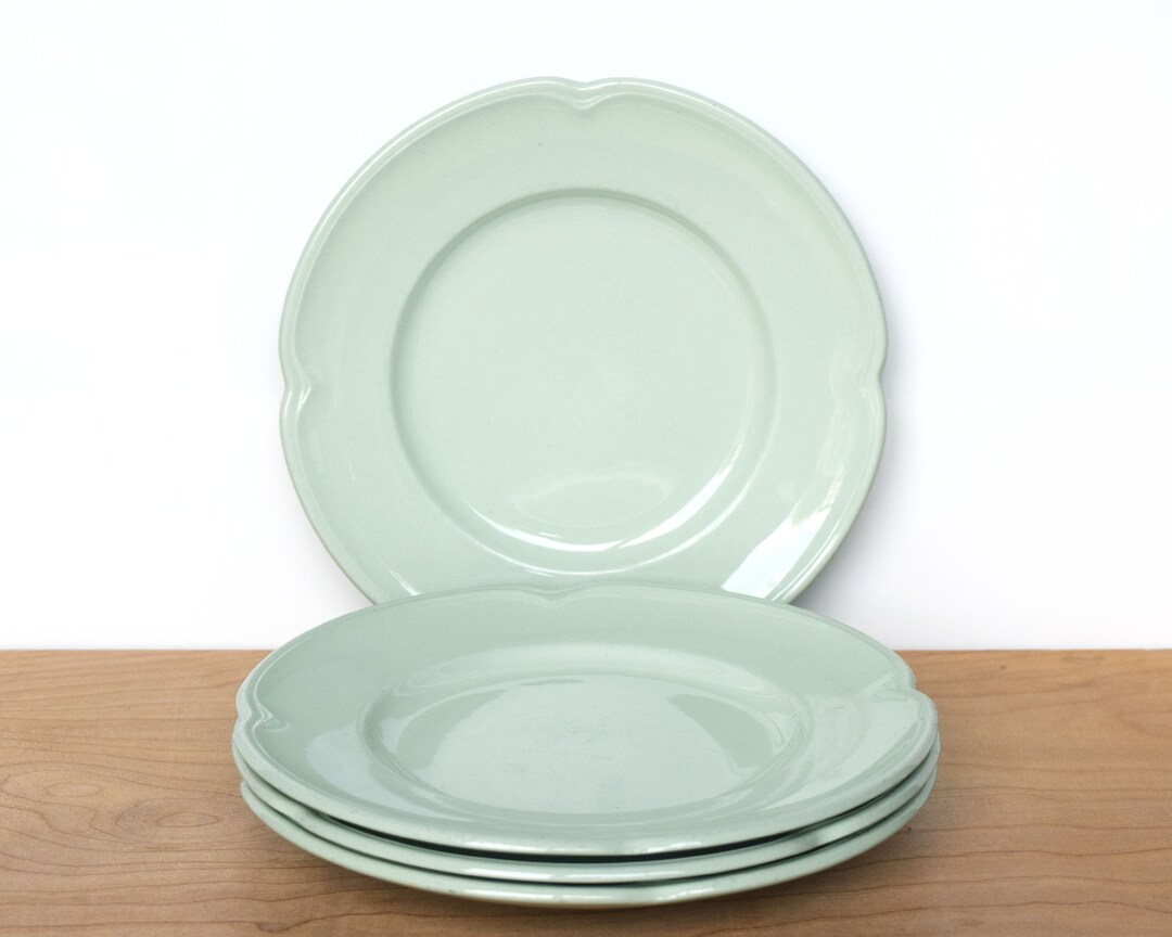 Vintage Johnson Bros Greendawn Side Plates Set of Four Soft Light Green ...