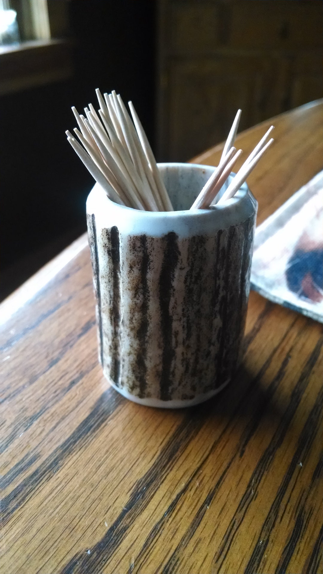 Toothpick Holder, Natural Dark Brown/tan Elk Antler (exact Photo) Plain ...