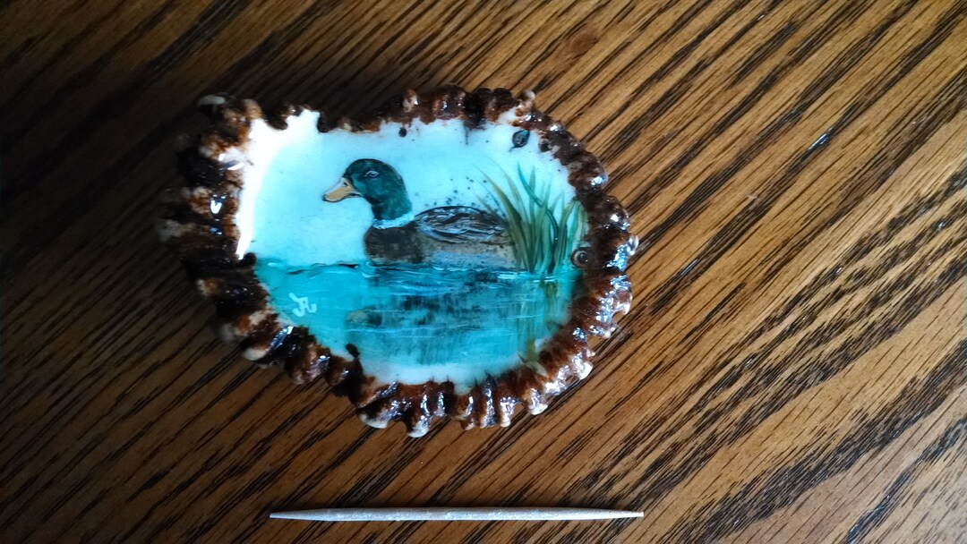 Antler Belt Buckle, Elk Antler Burr/rosette, Original Painting of ...