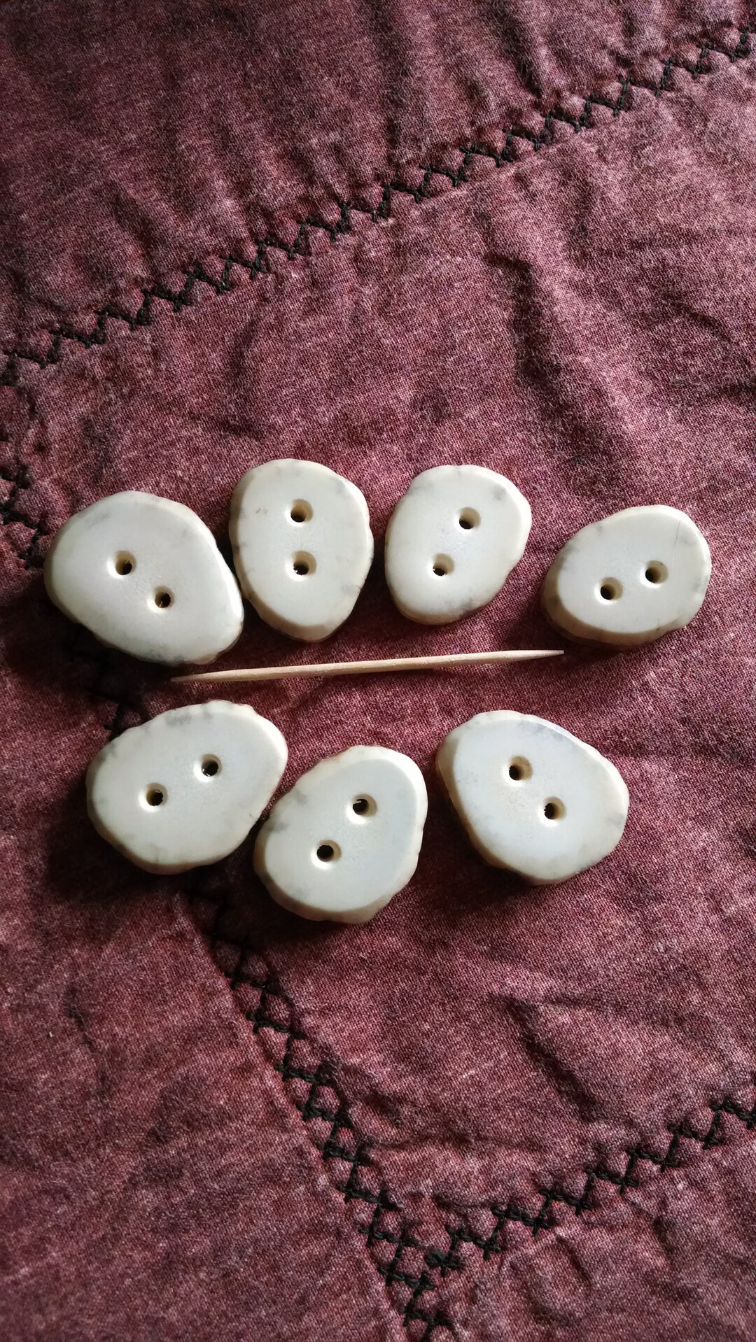 Moose Antler Buttons, 7 LG Genuine Antler Slices, Natural Ivory With ...