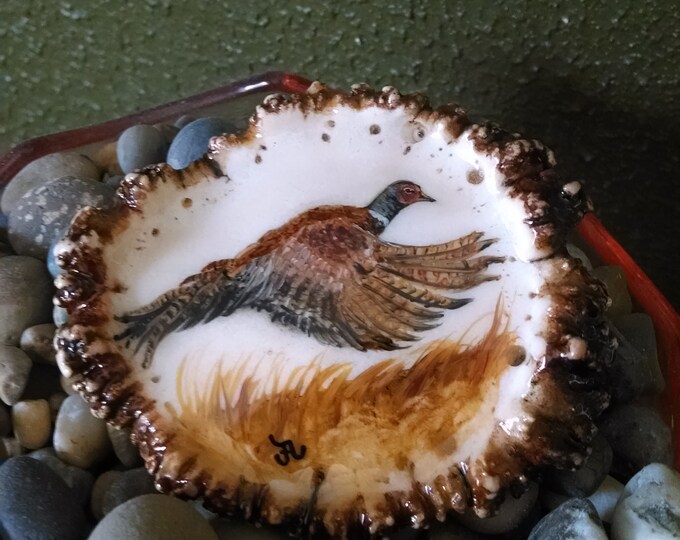Antler Belt Buckle, Hand Painted Pheasant in Flight (original Artwork ...