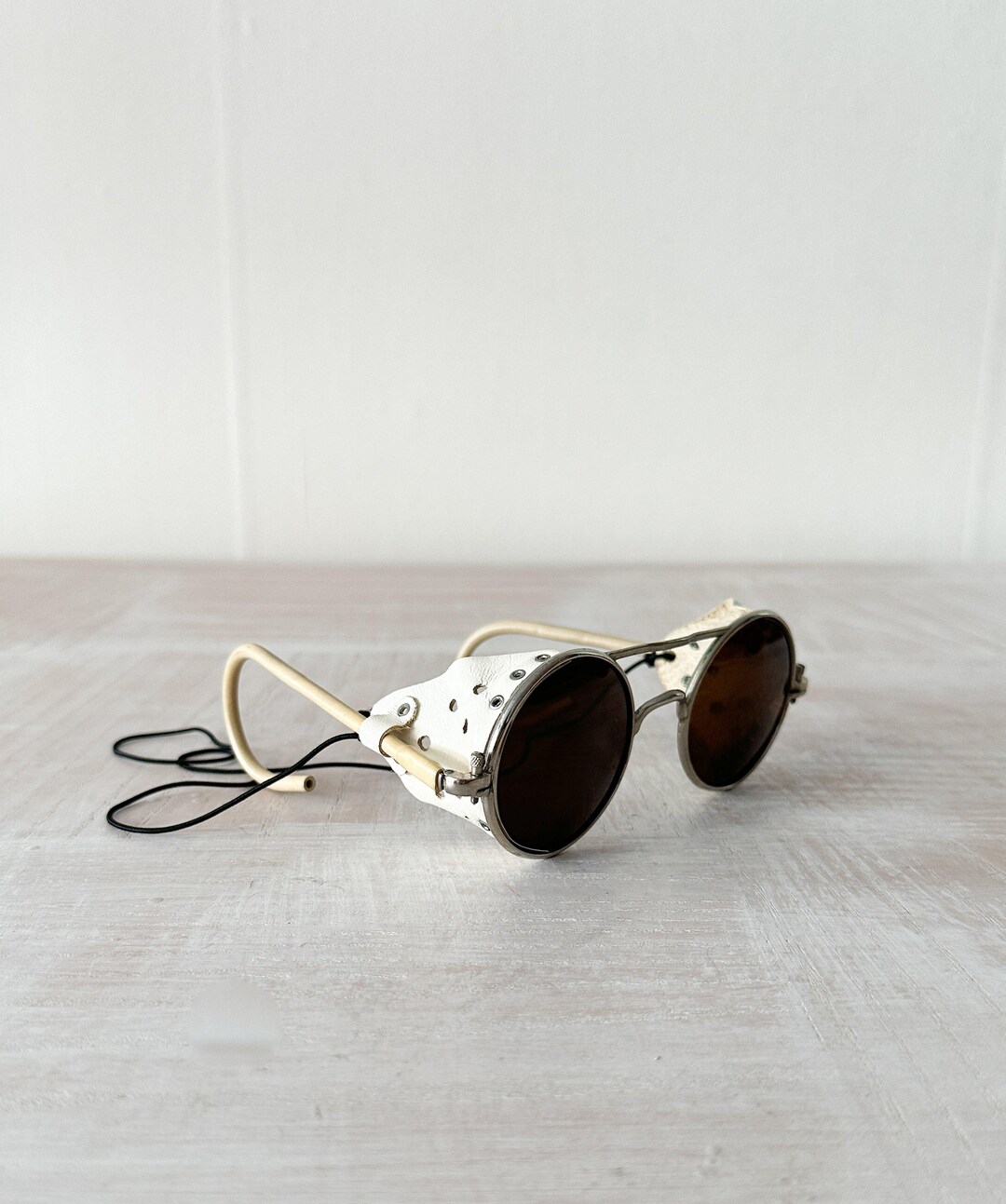 1980s Cauder French Metal and Leather Aviator Glasses - Etsy