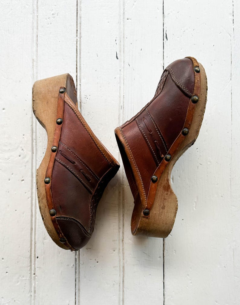 1970s Italian Leather Clogs - Etsy