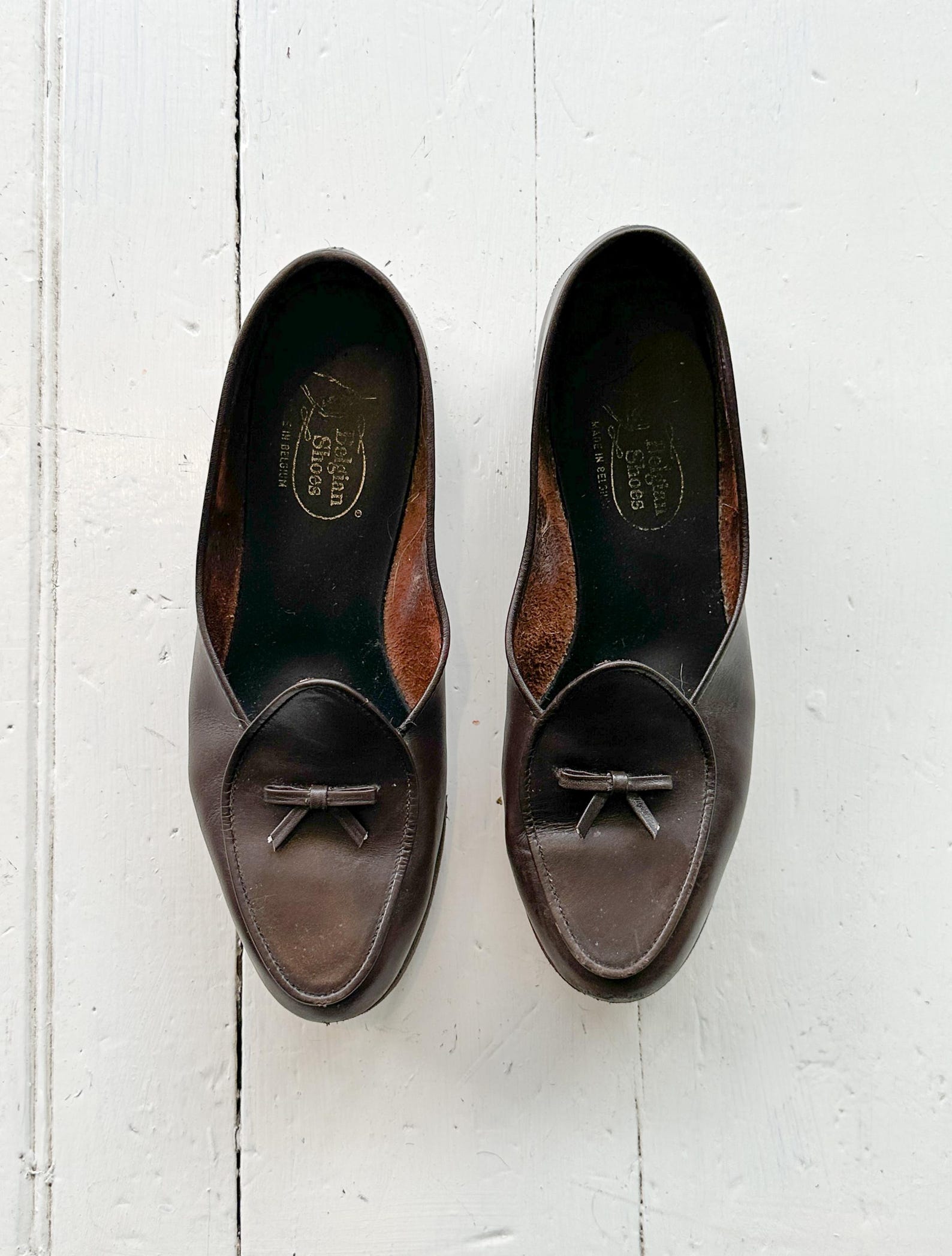 1980s Belgian Shoes "travelette" Chocolate Leather Loafers - Etsy