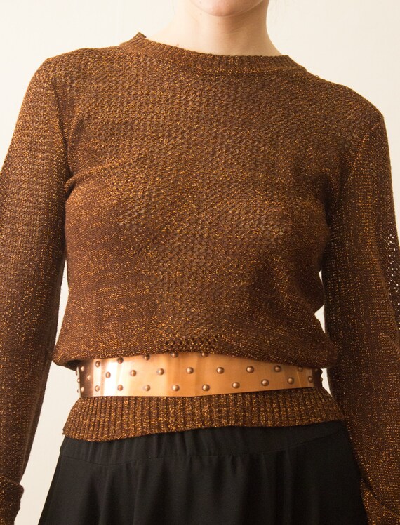 1970s Copper Metal "Dotted" Belt - Gem