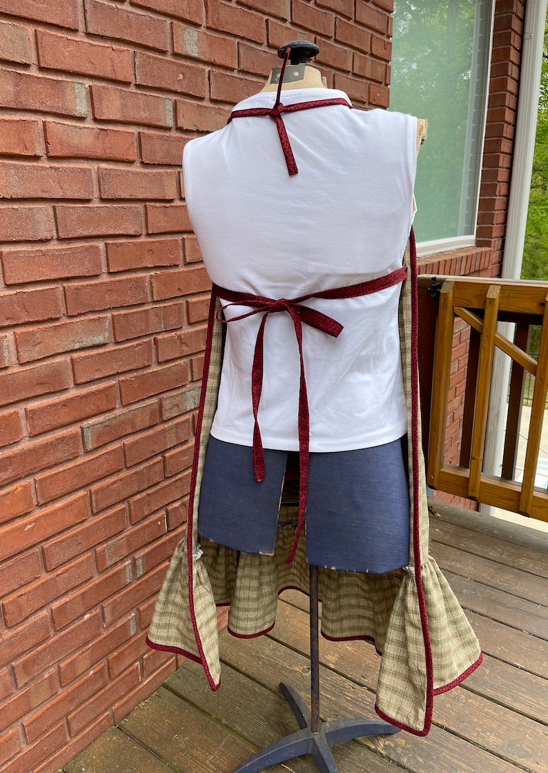 Vintage 70's Style Apron Made From Woven Plaid Fabric & | Etsy