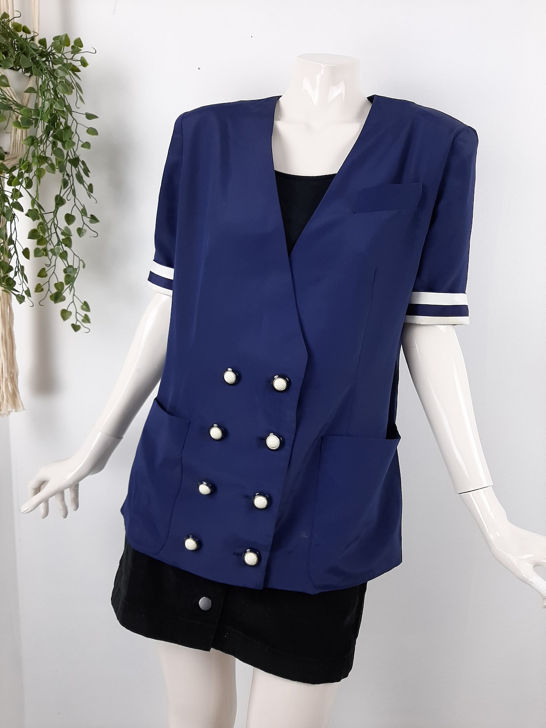 Navy Nautical Sailor Style Blazer Uniform Jacket - Vintage - Etsy