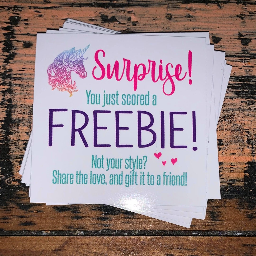 Set of 100 - Surprise! You Just Scored a Freebie Business Stickers ...