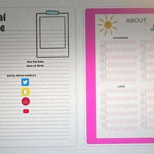 Pen Pal Tracker Printable - Etsy