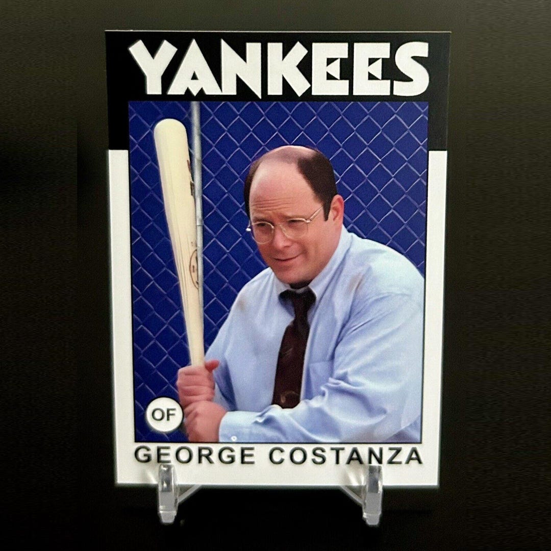 SEINFELD George Costanza New York Yankees - Custom Parody Baseball Card ...