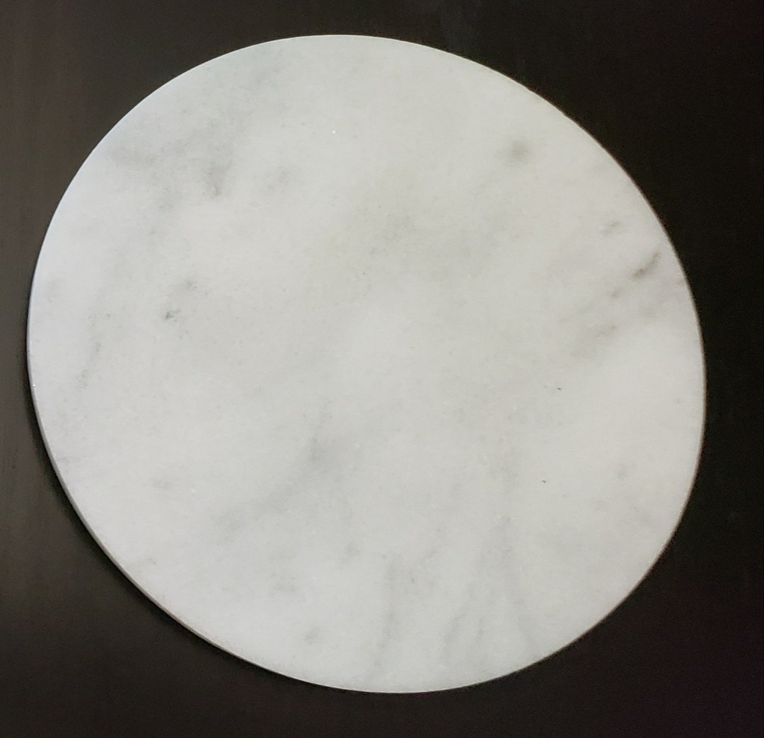 Glacier White Marble Circle Trivets / Tabletops / Decorative Marble ...