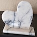 Amethyst Blue Marble Heart 6" Polished Heart on Marble Base ...