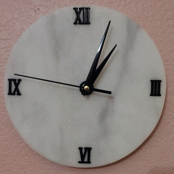 Marble Clock - Etsy