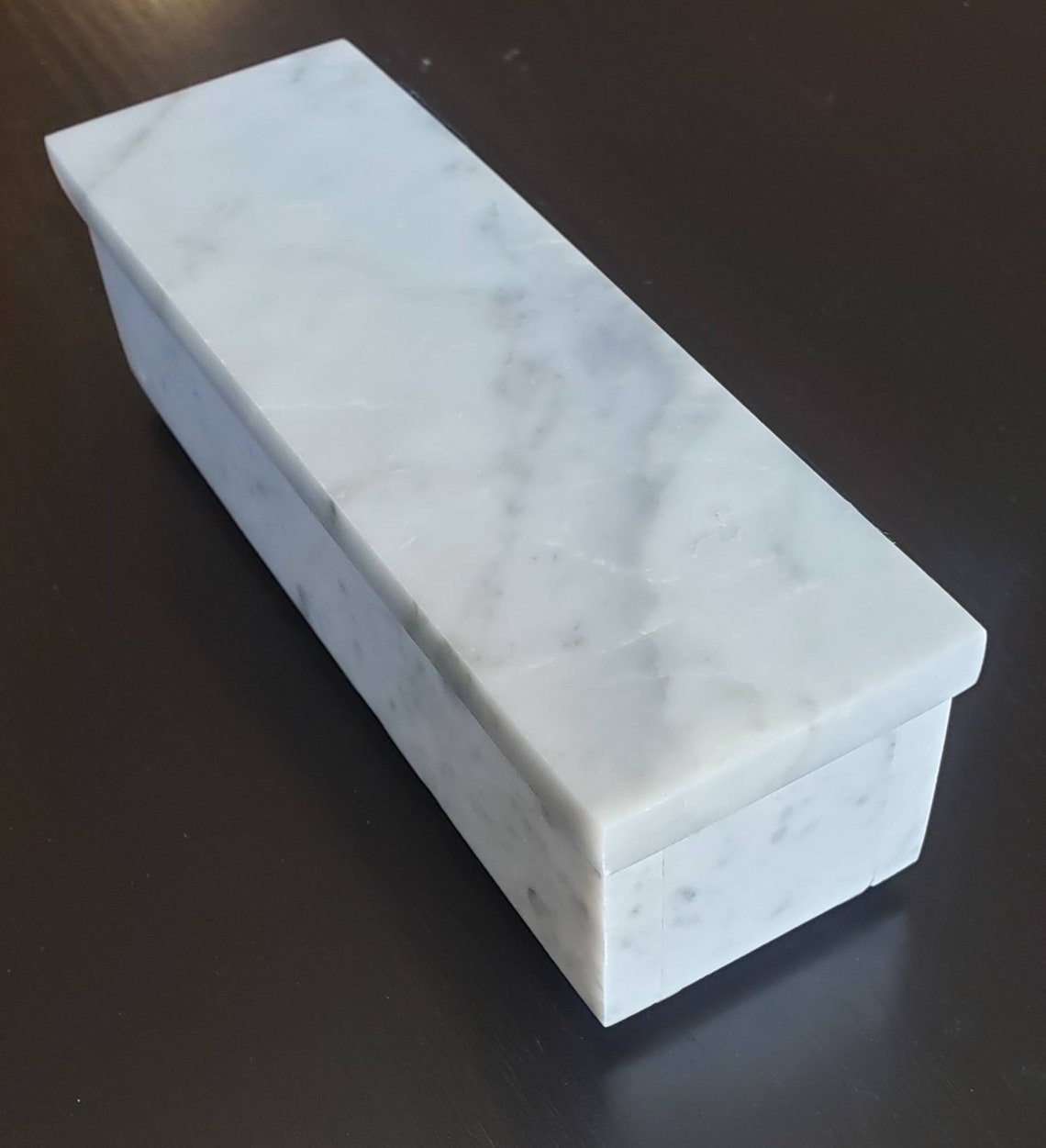 Handmade Bianco Carrara Marble Pill Box Organizer - Weekly Pill Case ...