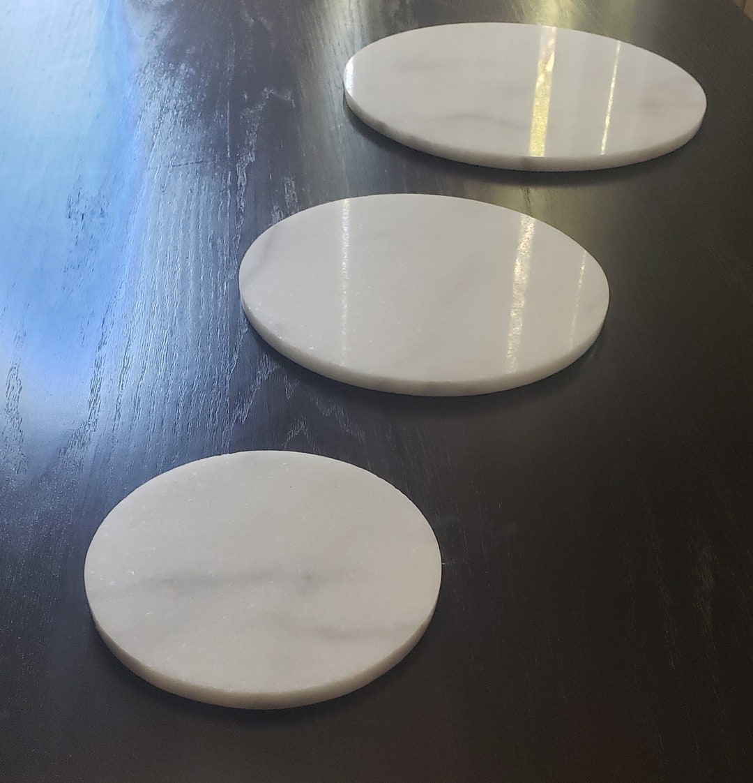 Marble Stone Trivets Variety Colors One Each of 6" , 8" , 10" Diameter ...