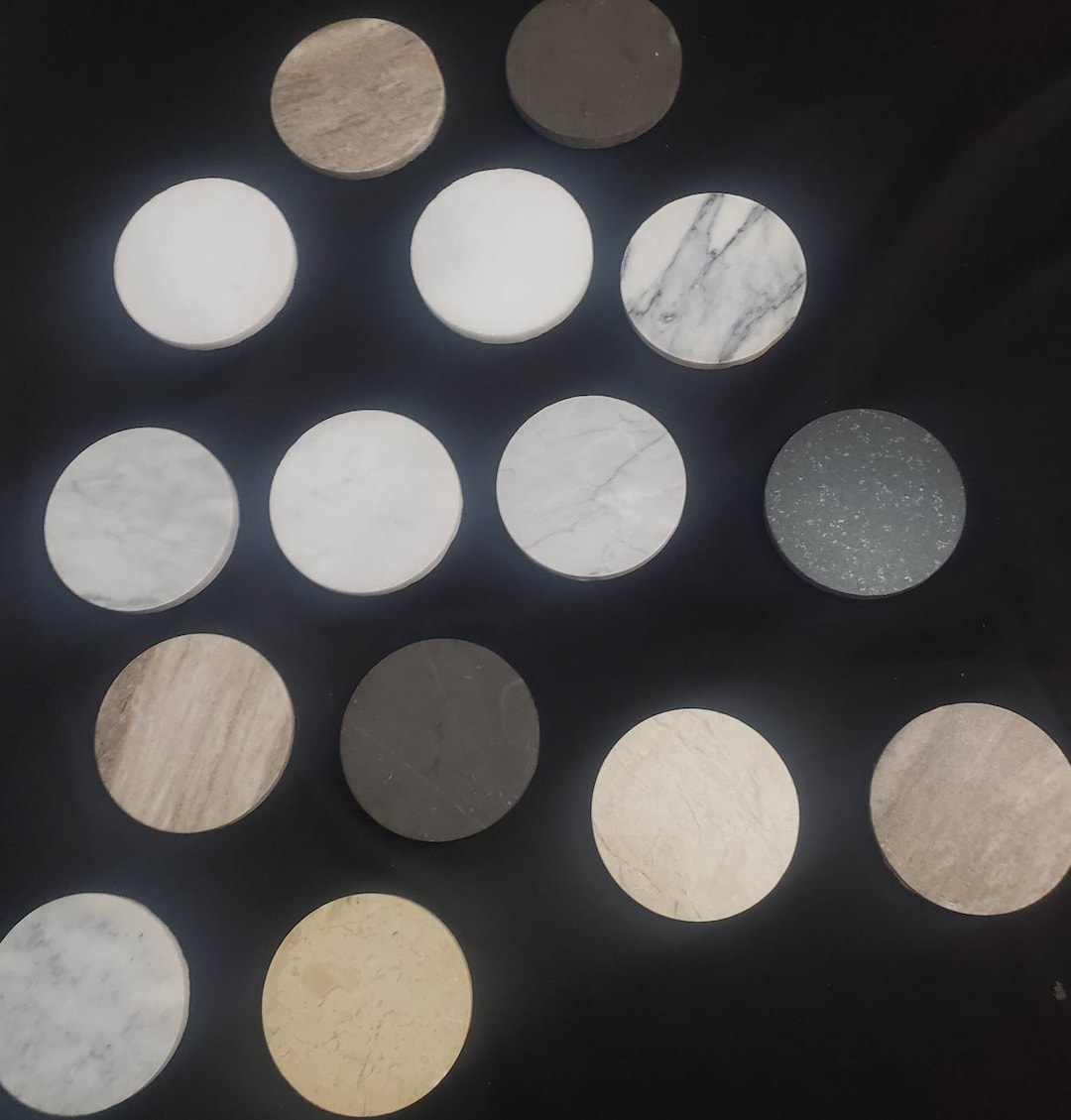 Handmade Coasters Marble and Granite Coasters in Many Colors and Stone ...