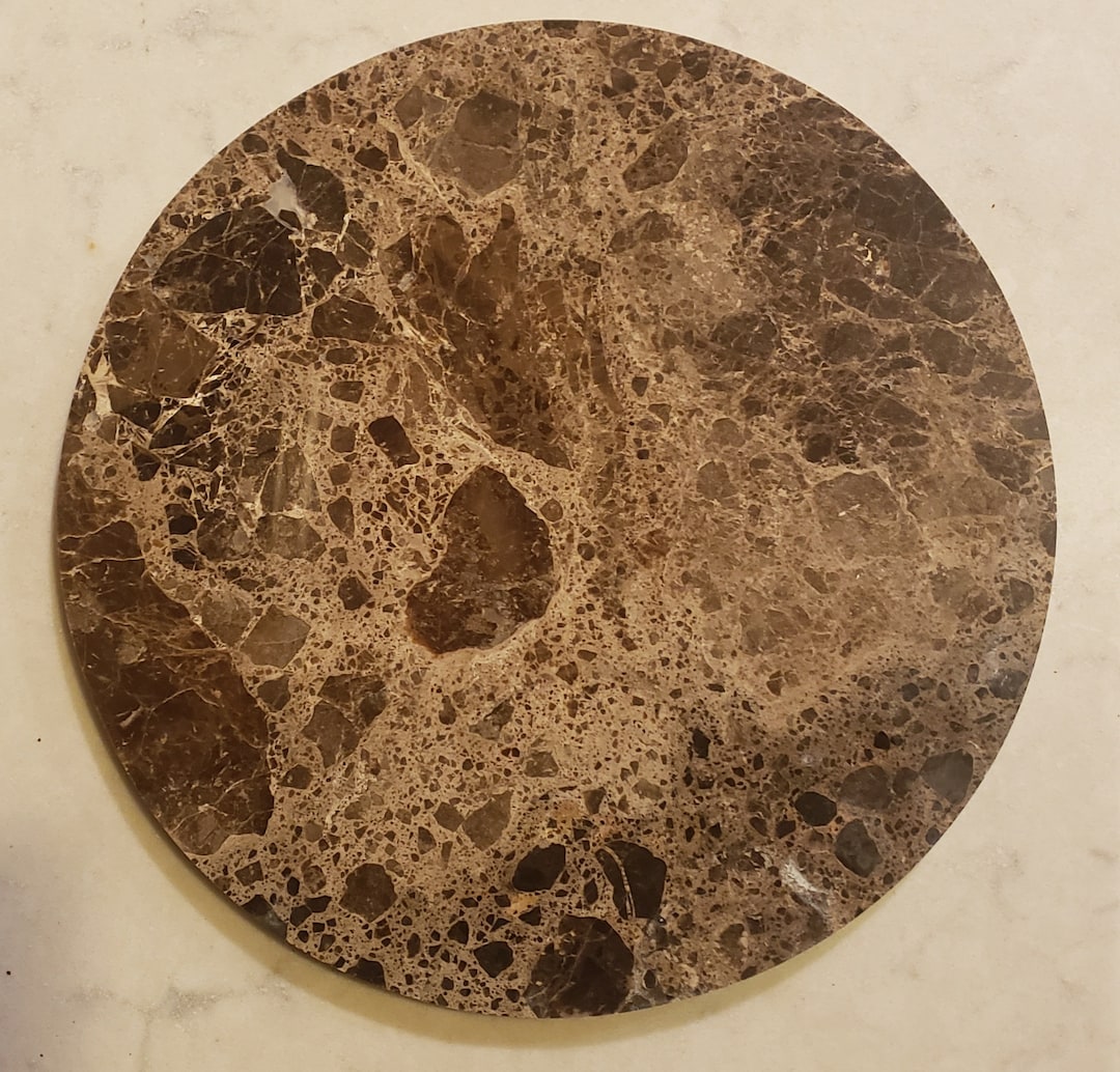 Emperador Dark Marble Circle Trivets, Hot Plate. Perfect to Protect ...