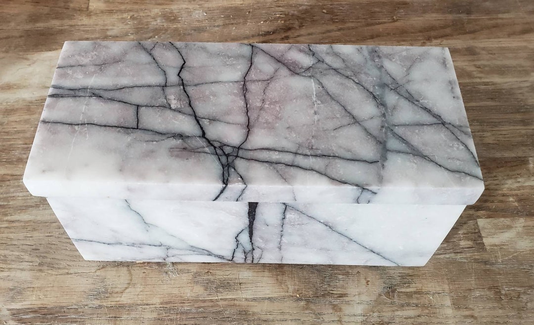 Handmade Marble Box 7"x3" Height 3" Free Shipping. Amythist Blue Marble ...