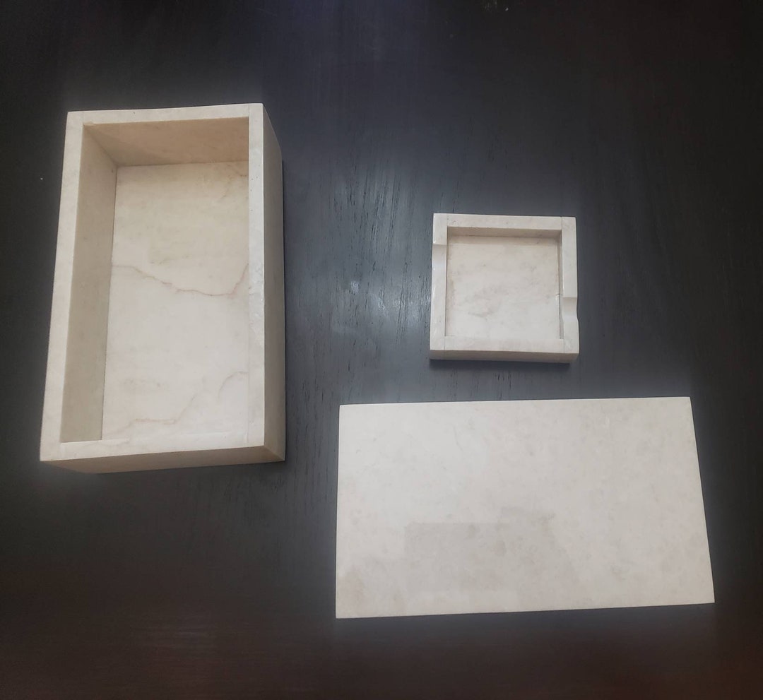 Cappuccino Marble Cigar Box and Matching Marble Ashtray 9"×5" Height 3 ...