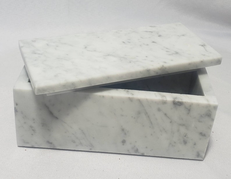 Handmade Bianco Carrara Marble Box, Personalized Keepsake, 3x7 - Etsy